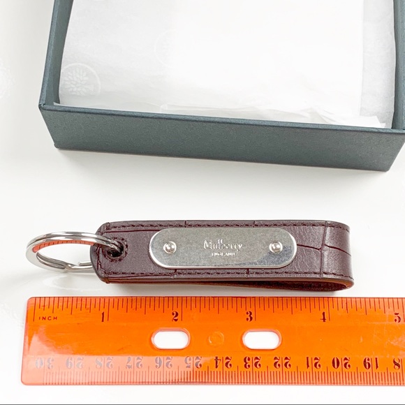 Mulberry | Other | Mulberry Leather Oxblood Croc Printed Keychain ...
